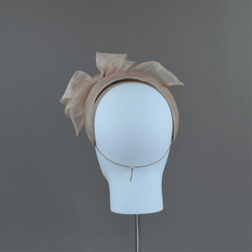 Natural Peachy Straw Wedding Guest Headband – Tilly Ellen Millinery